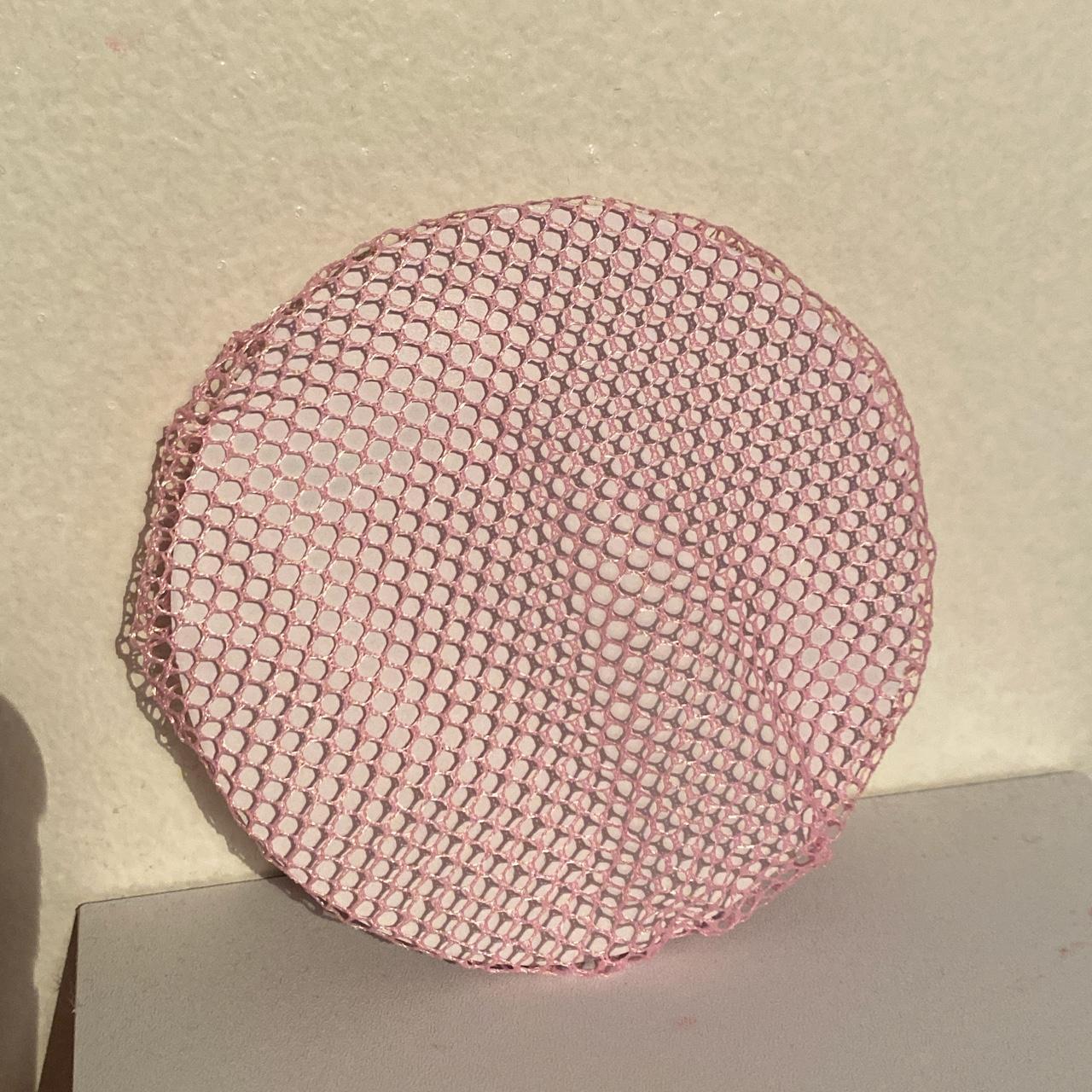 Pink hair net Pink bun net Cute y2k hair... - Depop