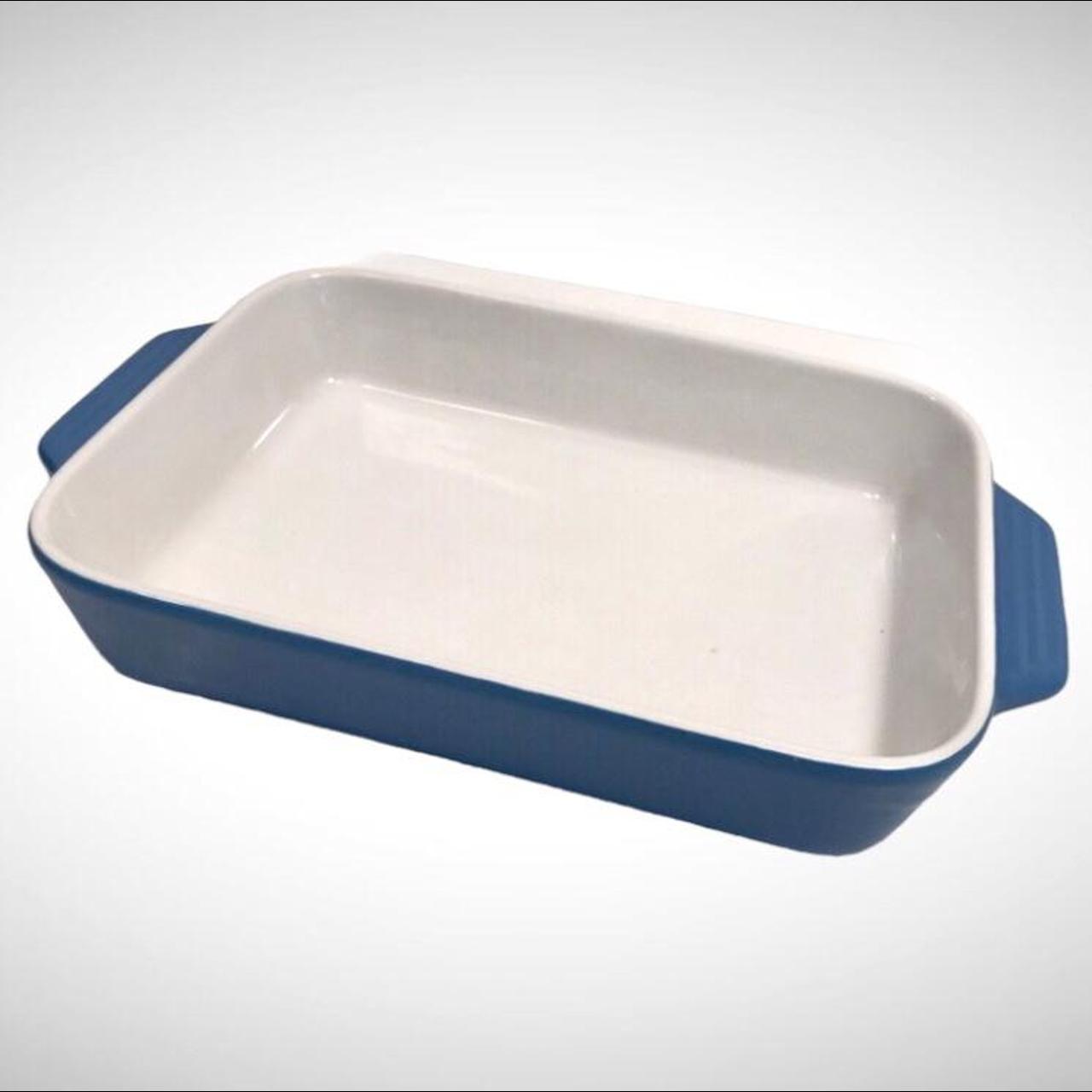 NEW 5 Piece Blue Ceramic Bakeware Casserole Dishes... - Depop