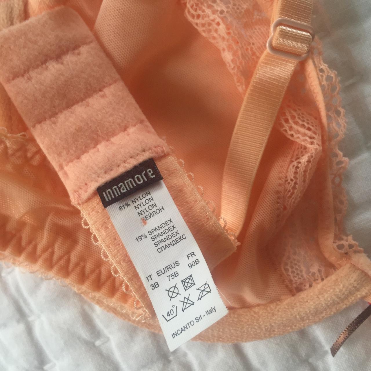 Swooooon💔 Gorgeous peach lace bra. Unlined. Made and... - Depop