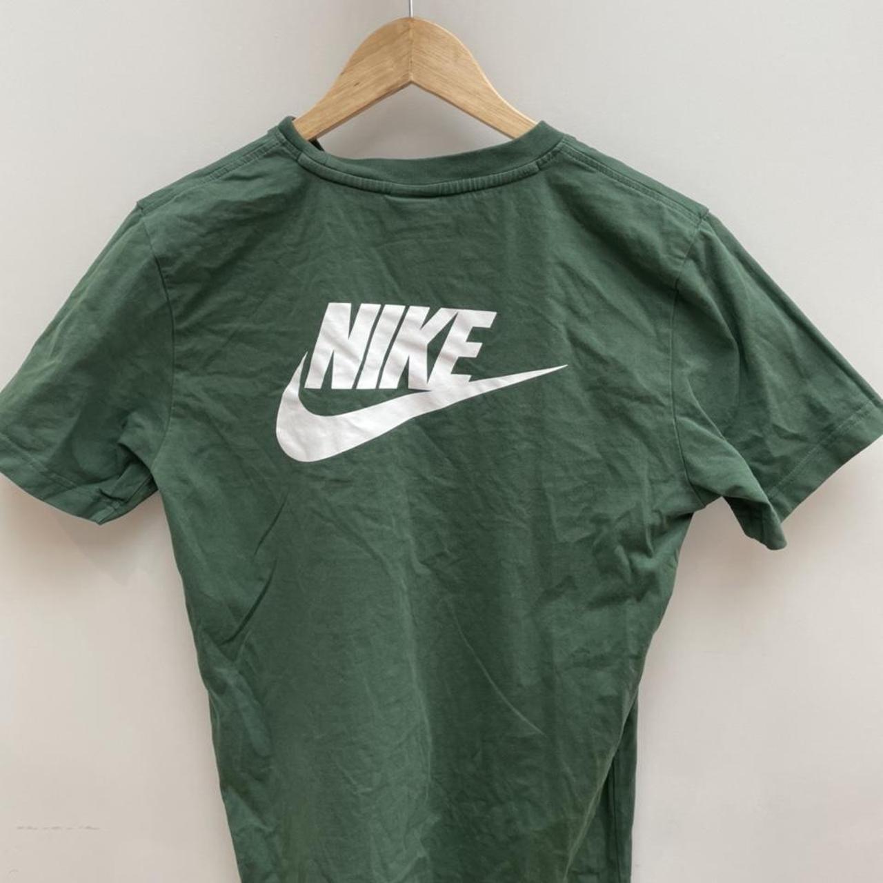 Nike stranger things tshirt green with front and... - Depop