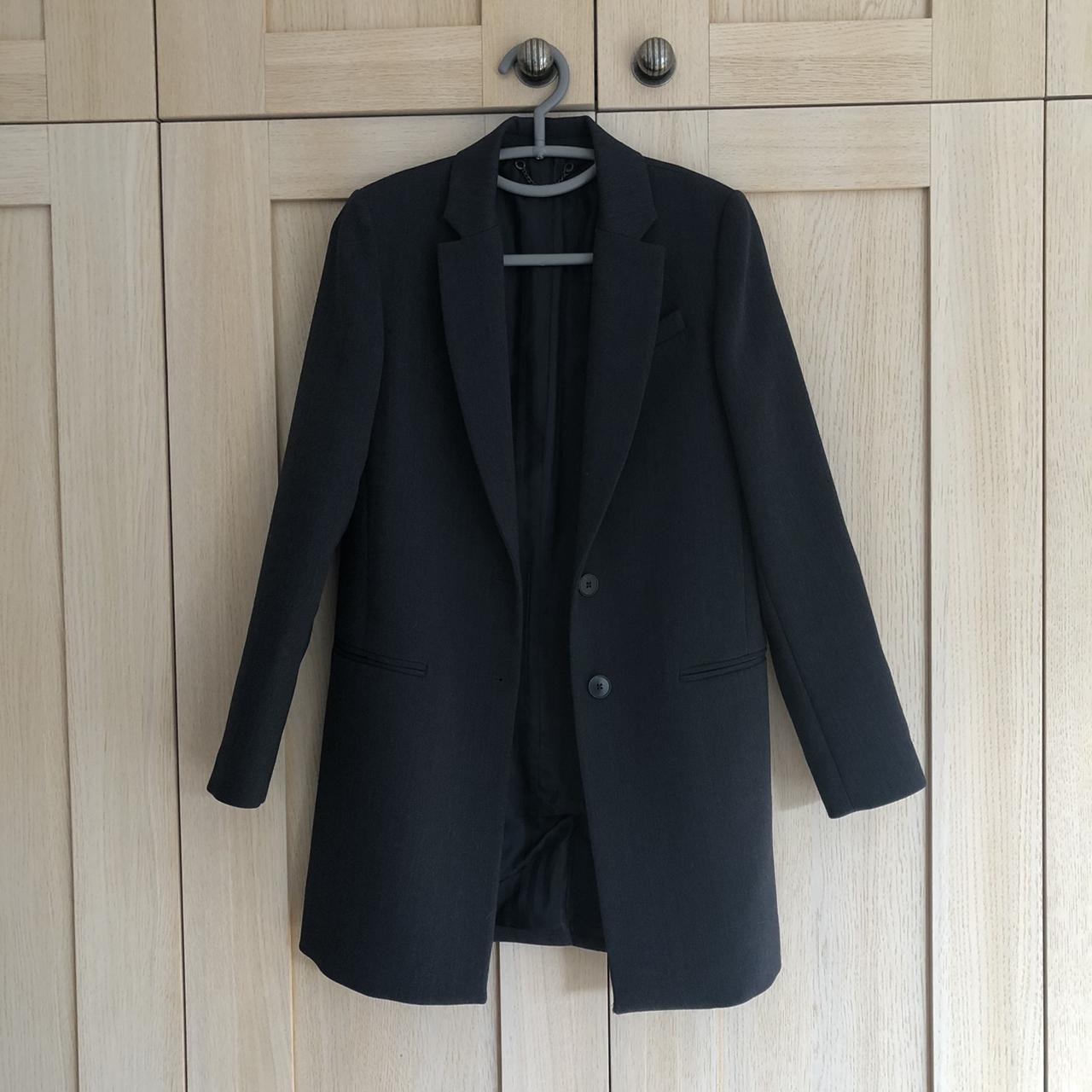 Jigsaw long line navy blazer. Size 6. Good condition. - Depop