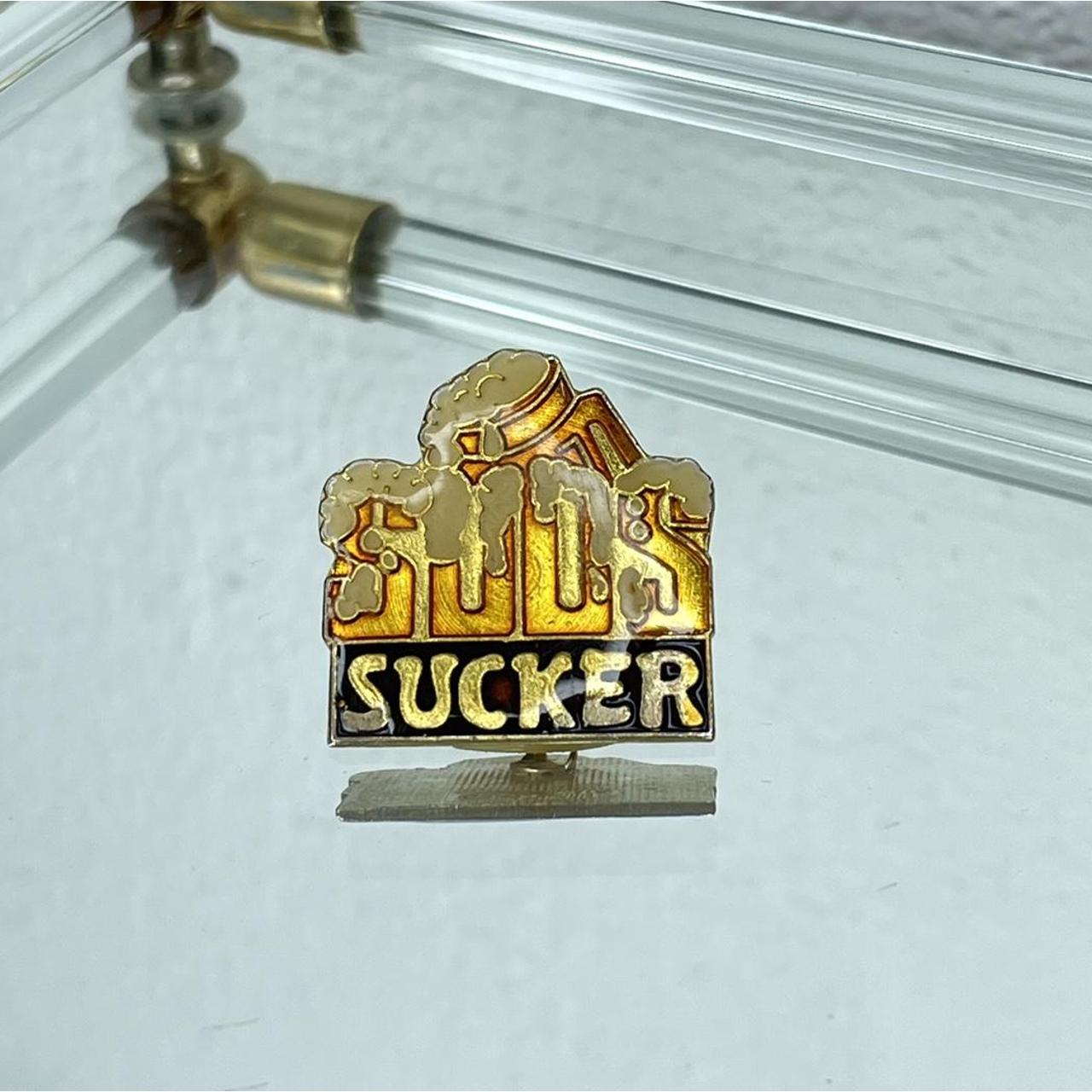 Suds Sucker VTG 1986 enamel pin 📍 Made in Georgia... - Depop
