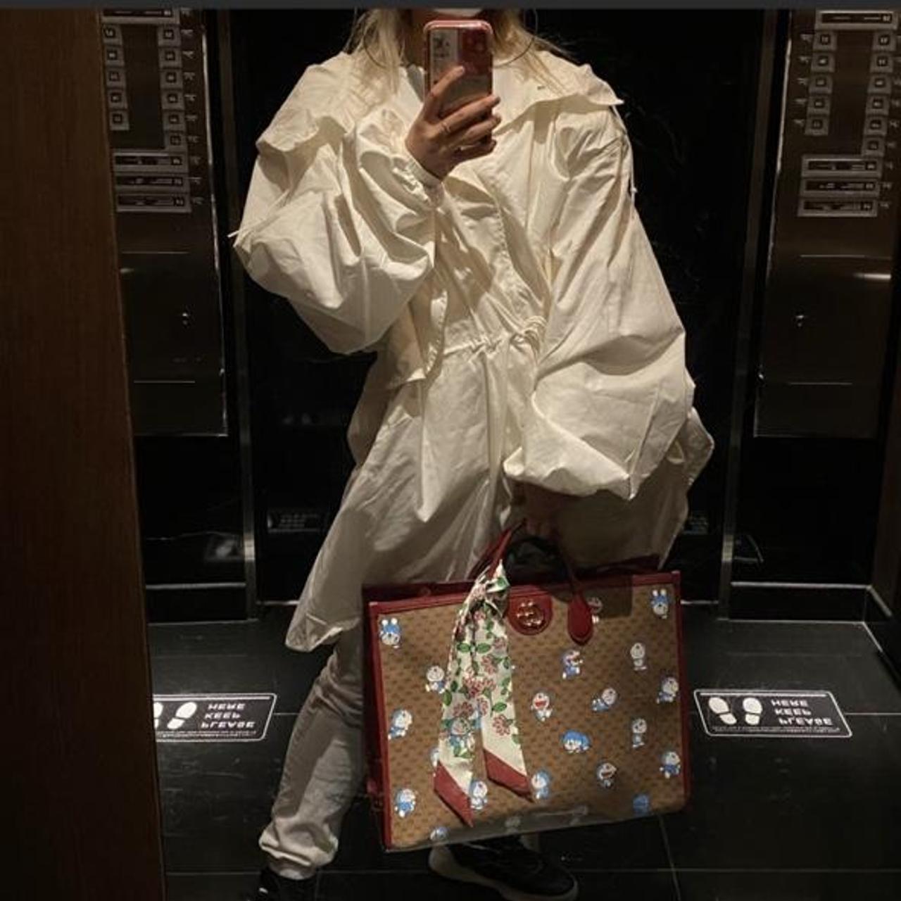 GUCCI X DORAEMON Leather-Trimmed Printed Monogrammed... | Depop