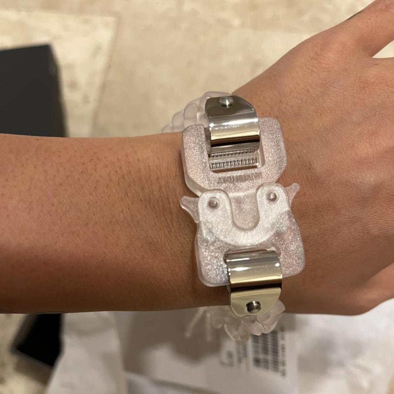 1017 ALYX 9SM Lucite & Silver Chain Bracelet Chunky... - Depop