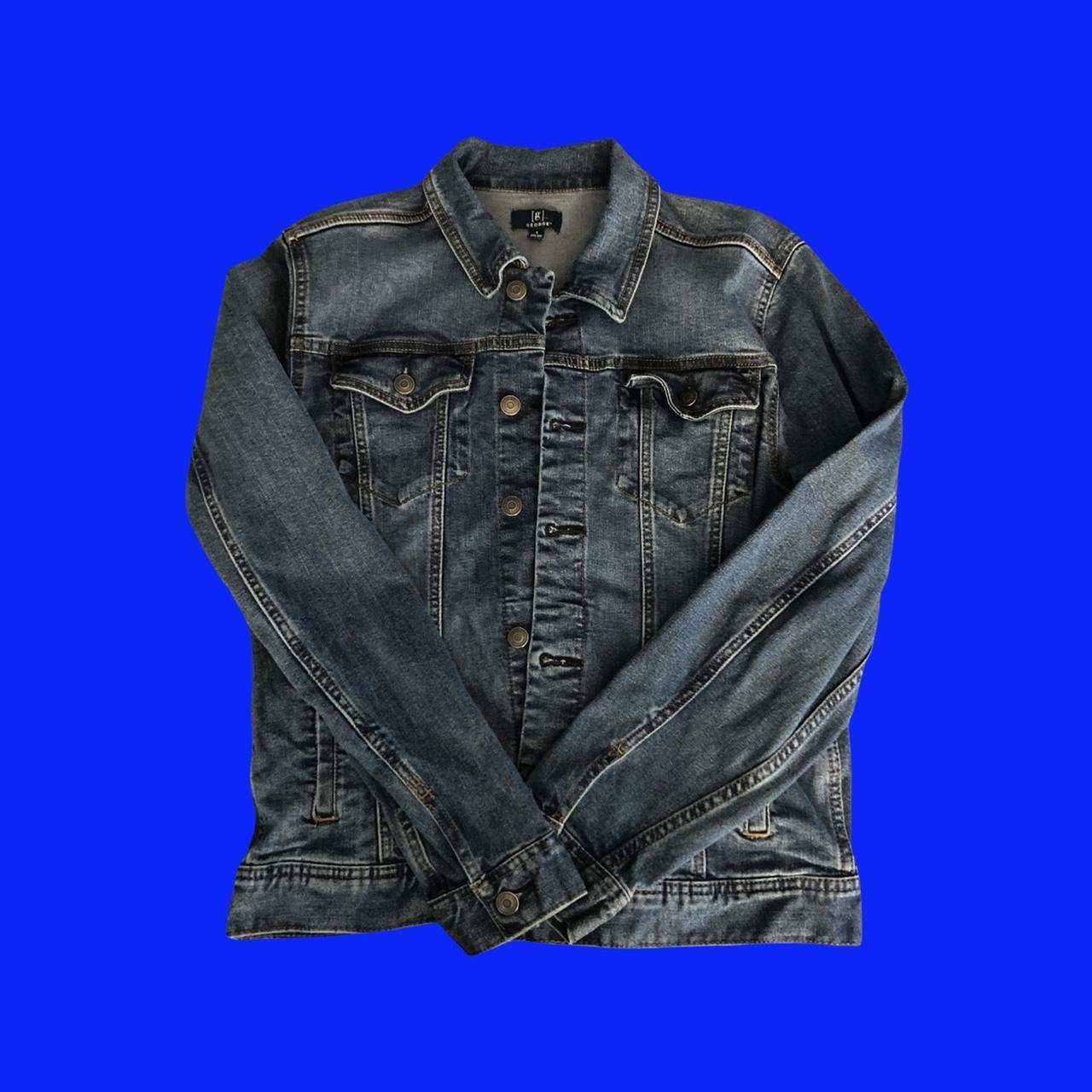 George Men's Blue and White Jacket | Depop