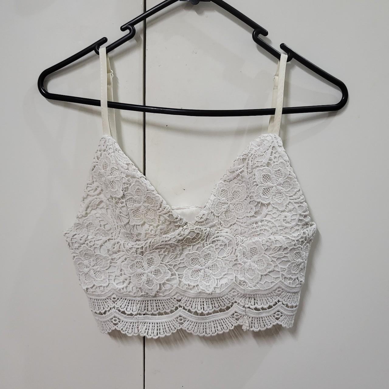 CHECK BIO DO NOT BUY NOW 🕊lovely white bralet... | Depop