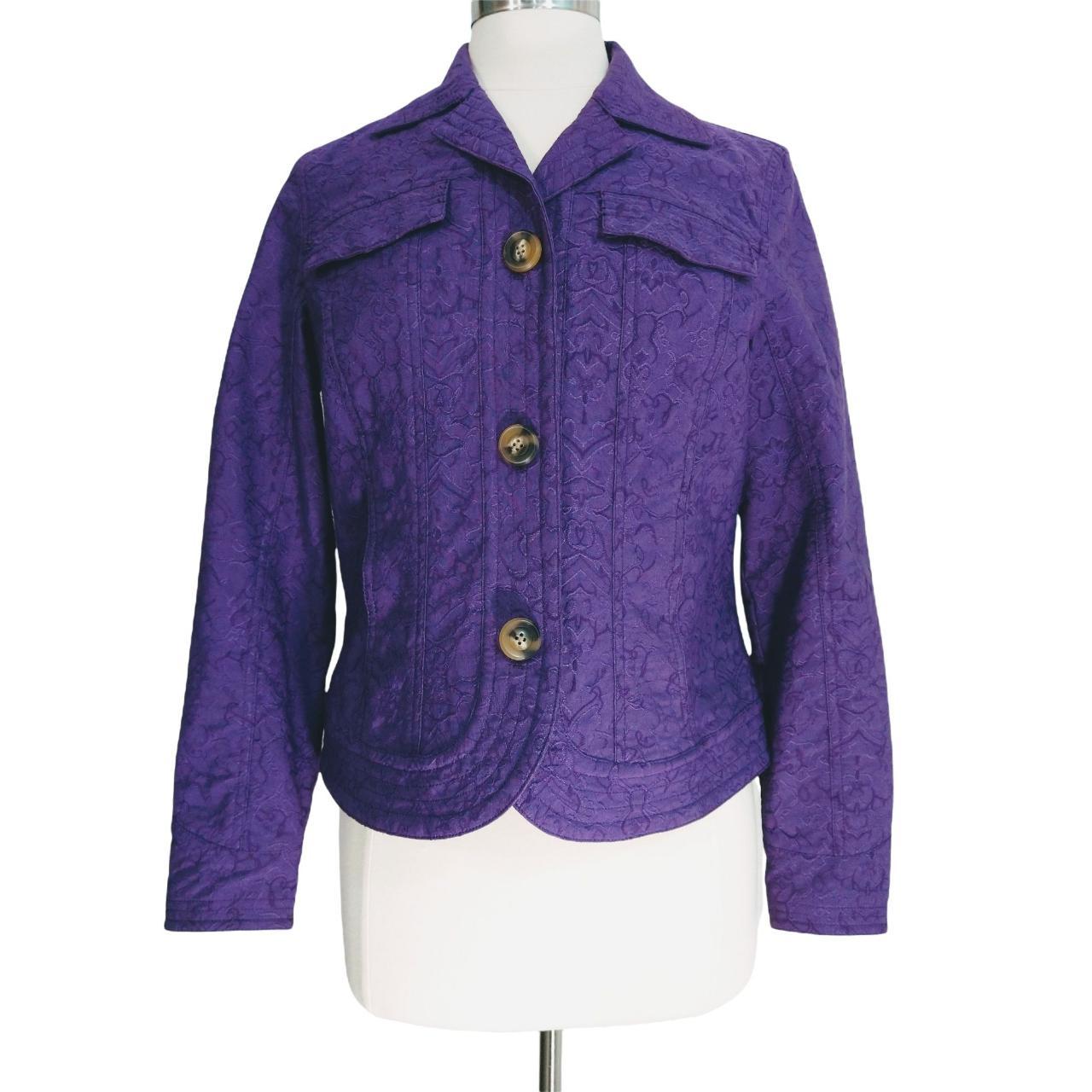 Coldwater Creek Women's jacket coat embroidered... - Depop