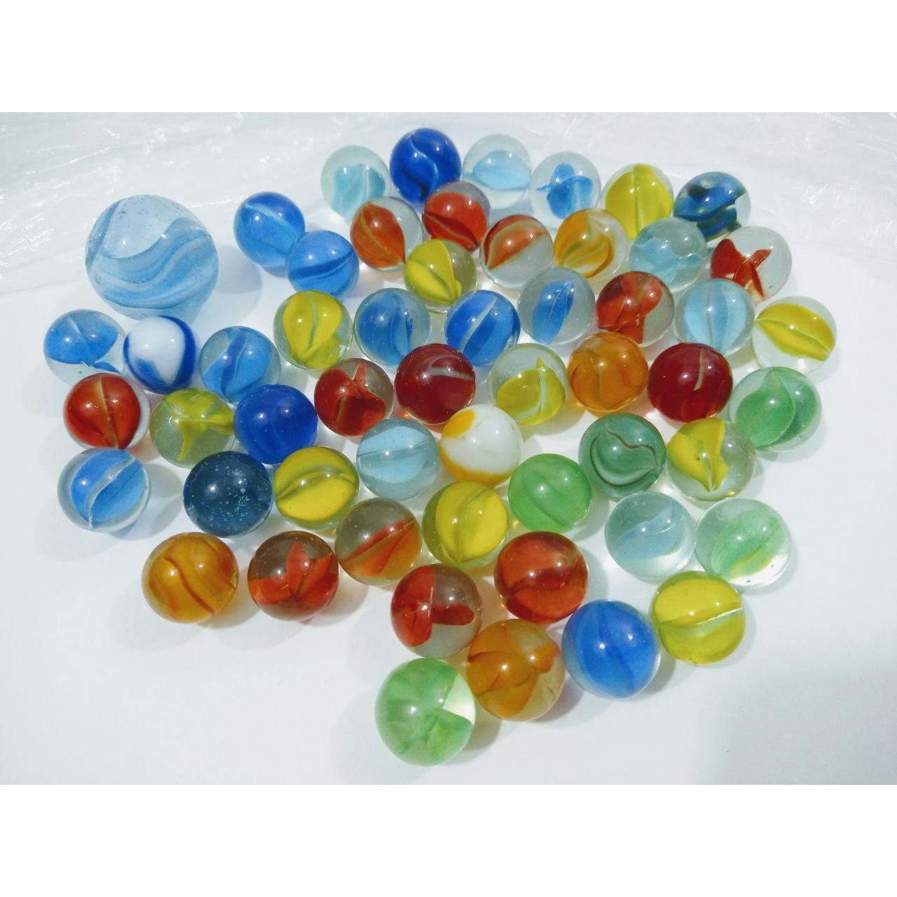 55 x Colourful Cats eye 16mm 9/16" Glass Marbles... - Depop