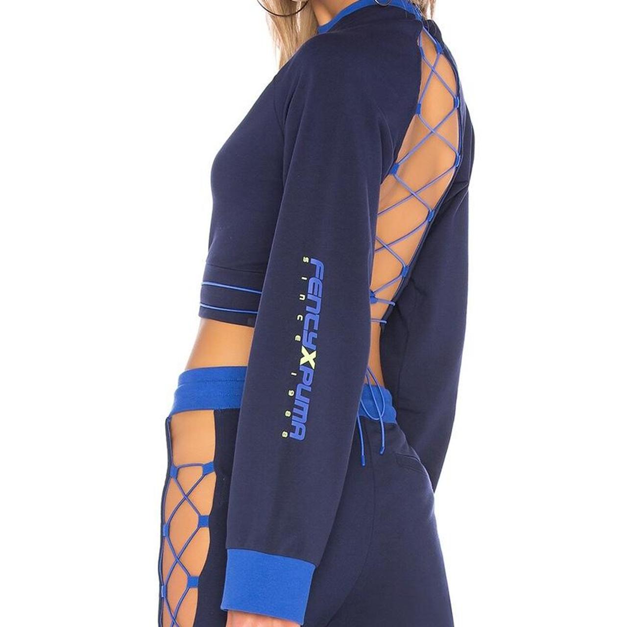 Fenty X puma by Rihanna long sleeve lace up top/... - Depop