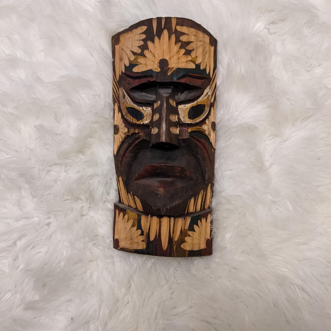 Mayan Aztec Mexican Wooden Mask - Made and bought in... - Depop