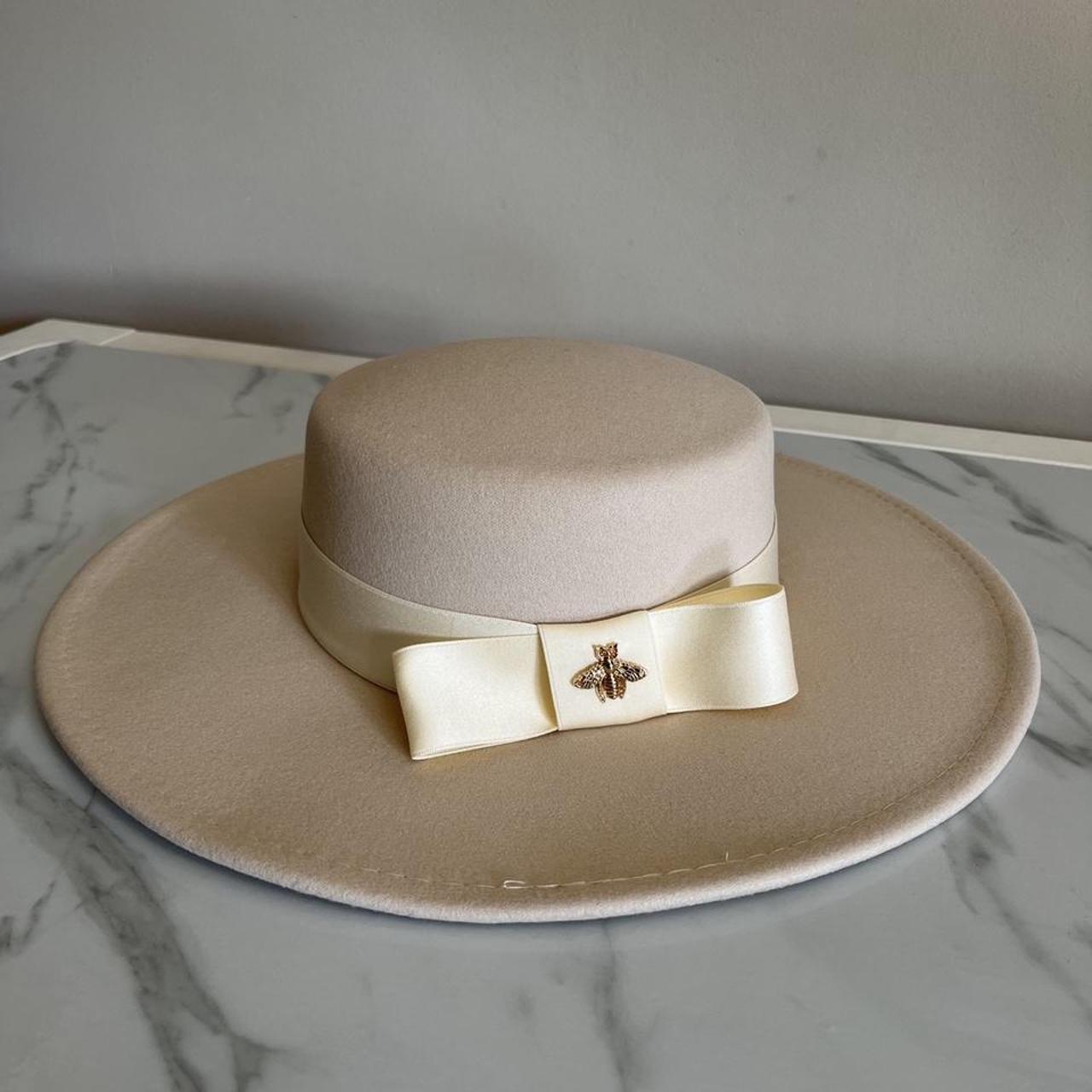 Stunning cream wool felt wide brim hat Cream... - Depop