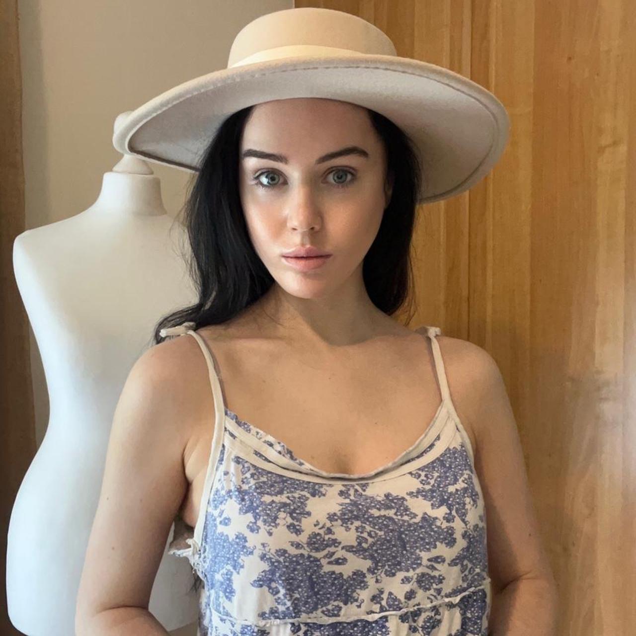 Stunning cream wool felt wide brim hat Cream... - Depop