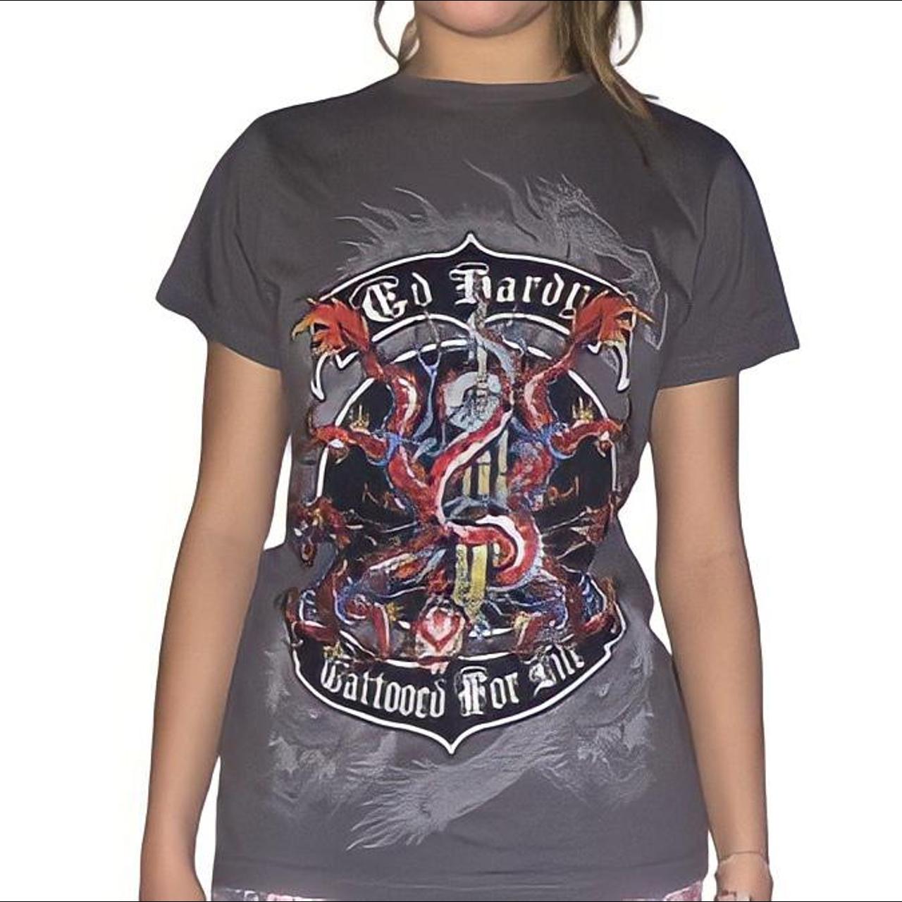 Ed Hardy Women's Grey | Depop