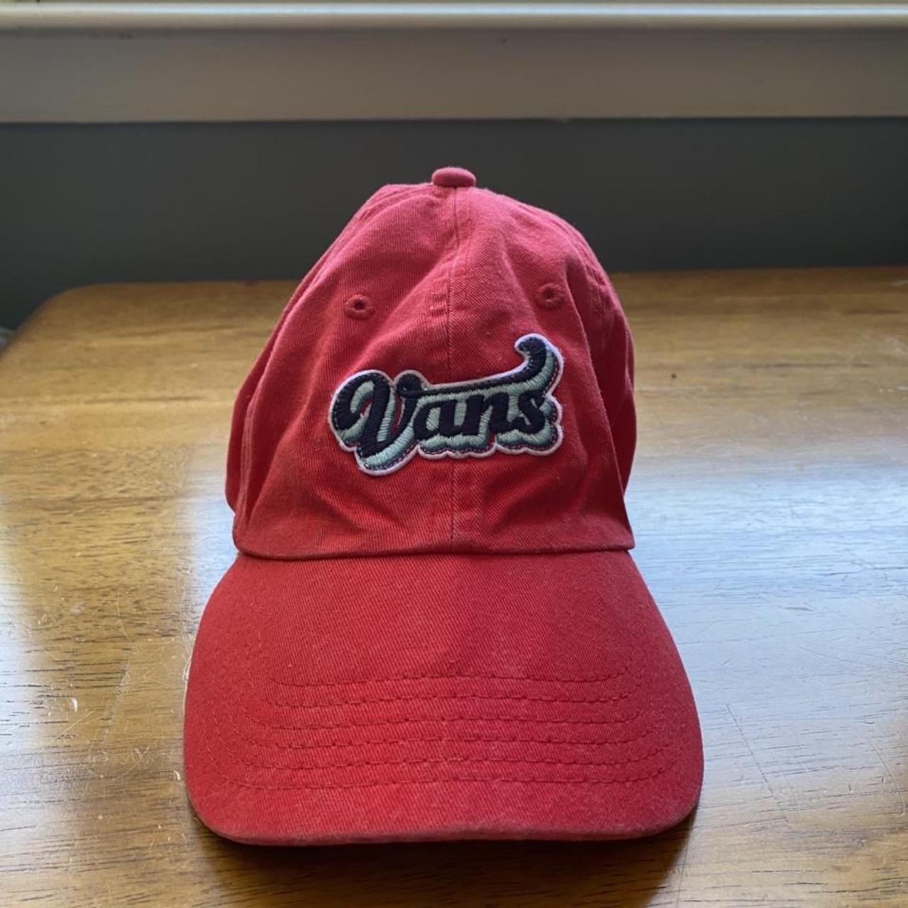 Vans Men's Red and Orange Hat | Depop