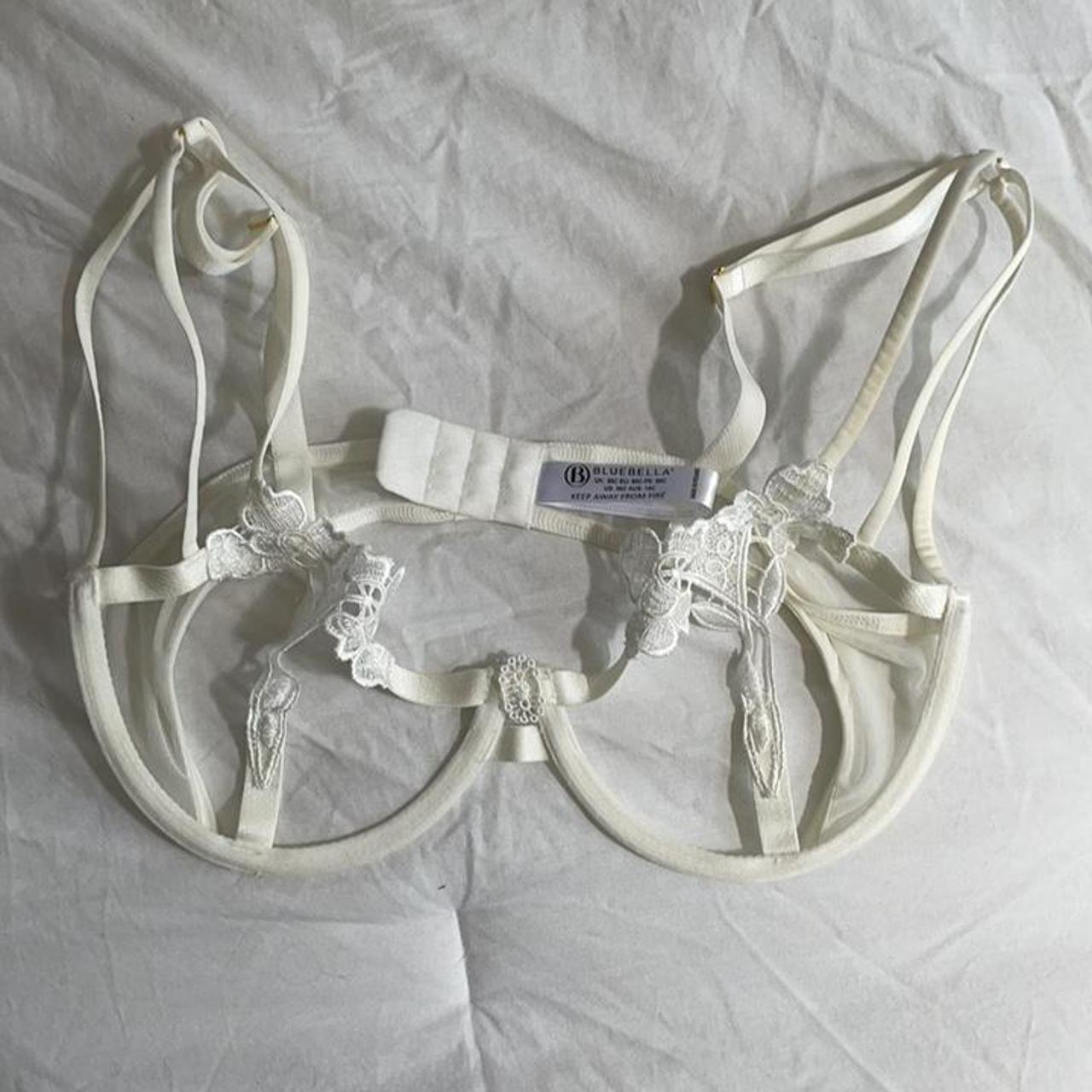 Beautiful cream-colored Bluebella open cup bra.... - Depop
