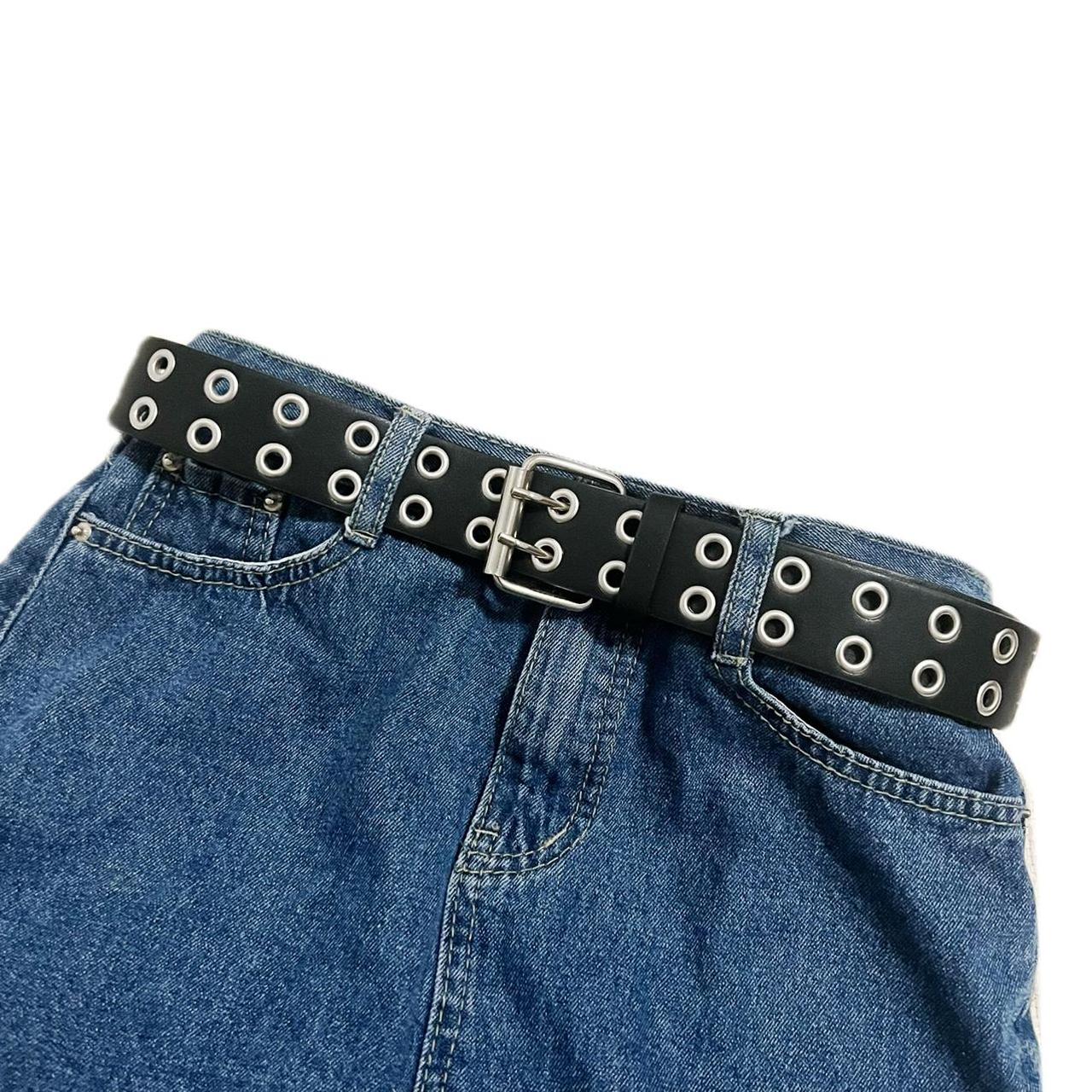 black punk grunge hole belt brand new Can be... - Depop