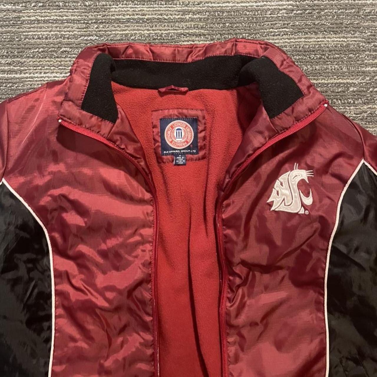 Vintage WSU Jacket, shell with fleece... - Depop