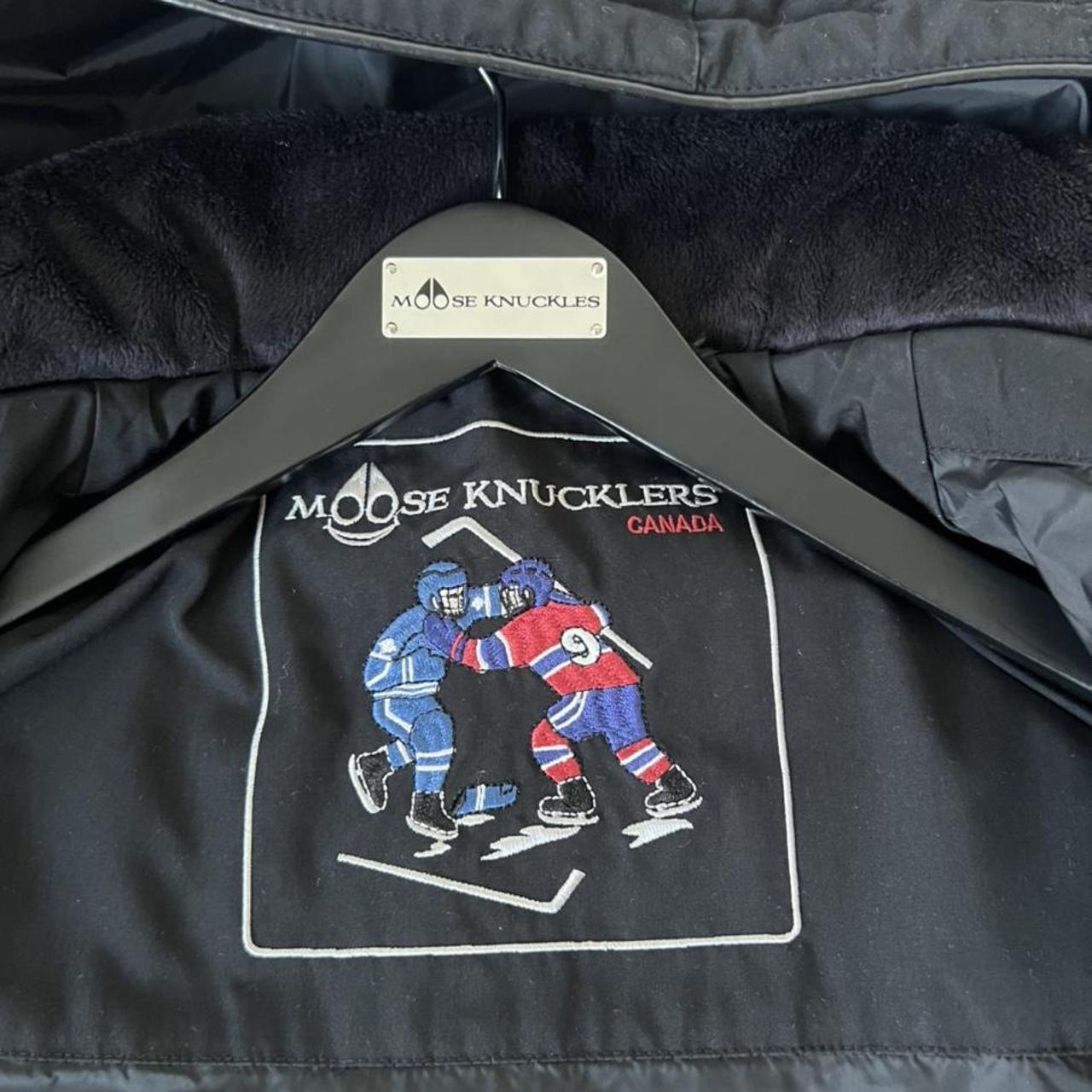 MOOSE KNUCKLES KIDS Black hooded Jacket (12-14... - Depop