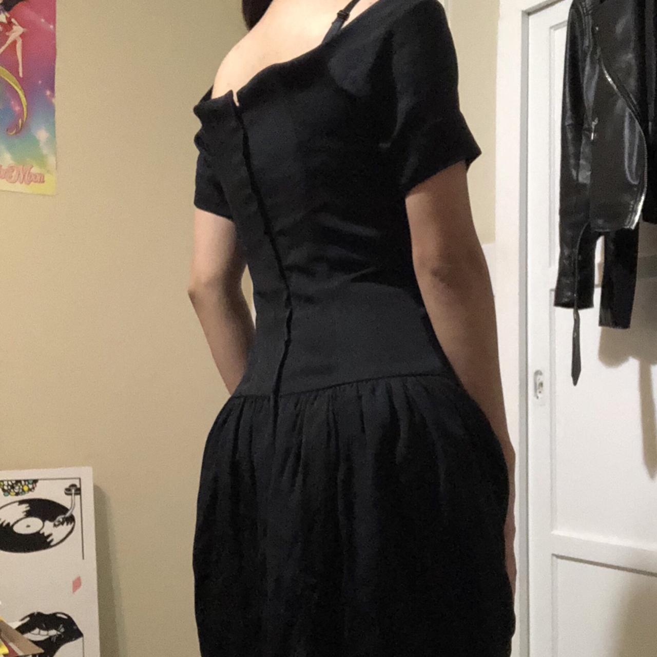 Vintage black dress with sweet heart off the... - Depop