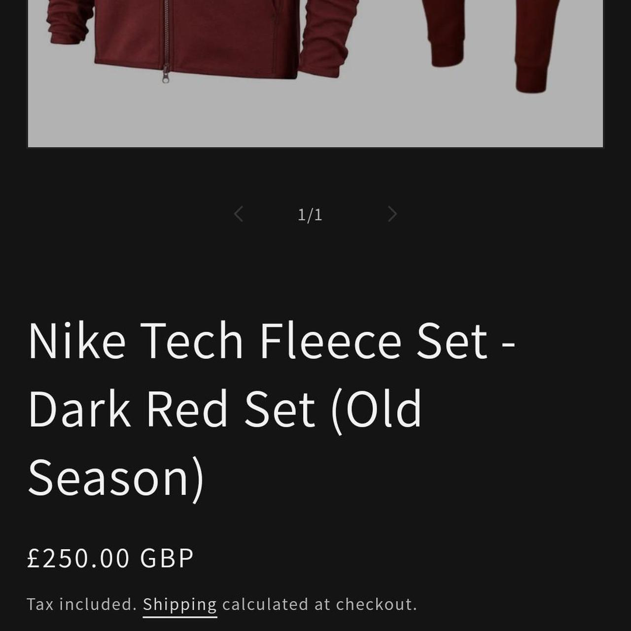 Nike Tech Fleece Set - Dark Red Set (Old Season) - Depop