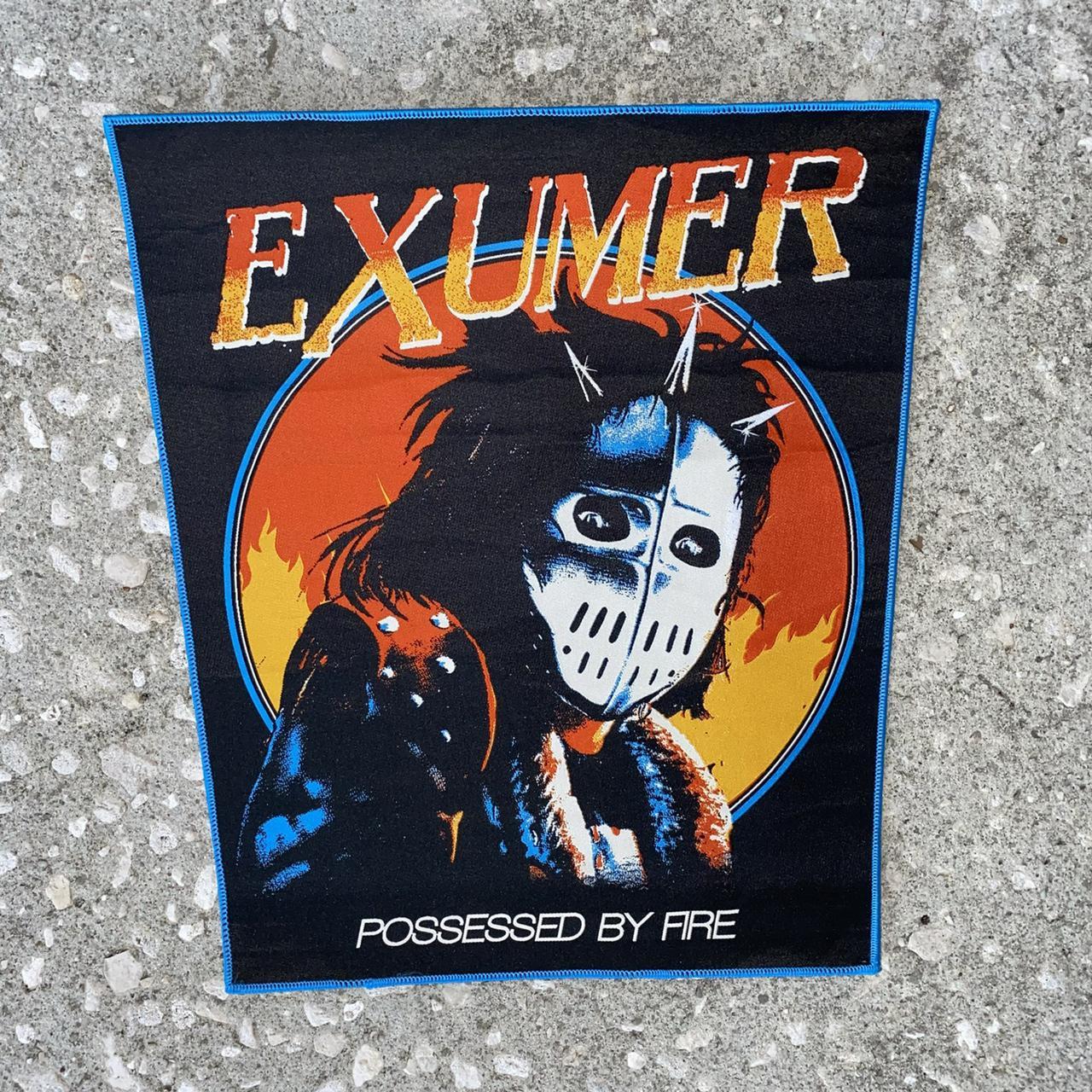 Exumer - Possessed By Fire Woven Backpatch (blue... - Depop