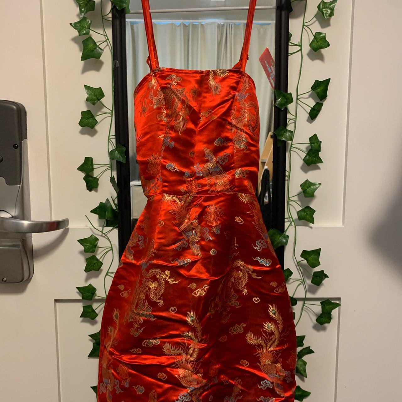 Red Open Back Fitted Dress Size 0 But Can Probably Depop