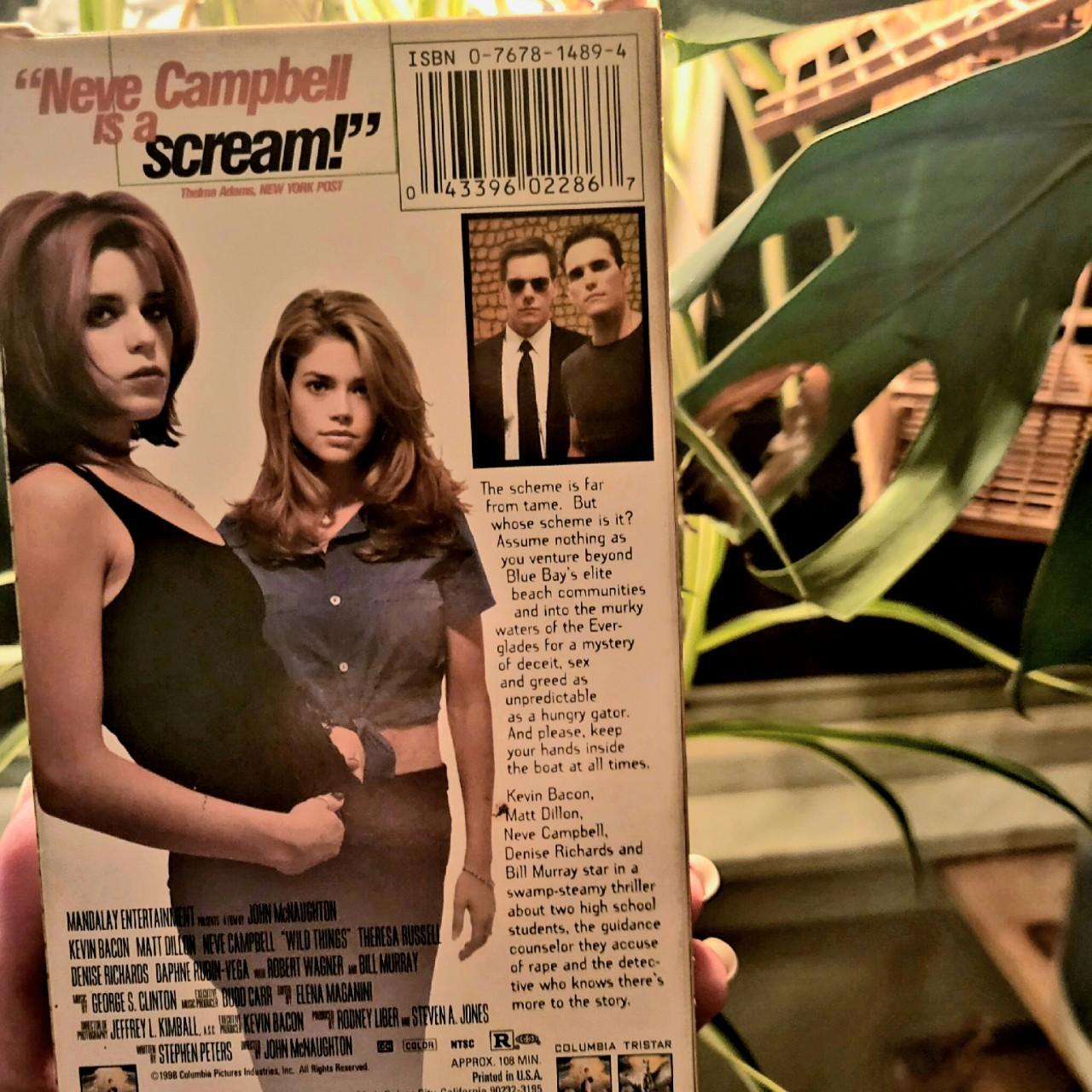 1998 "Wild Things" VHS. Starring Neve Campbell,... - Depop