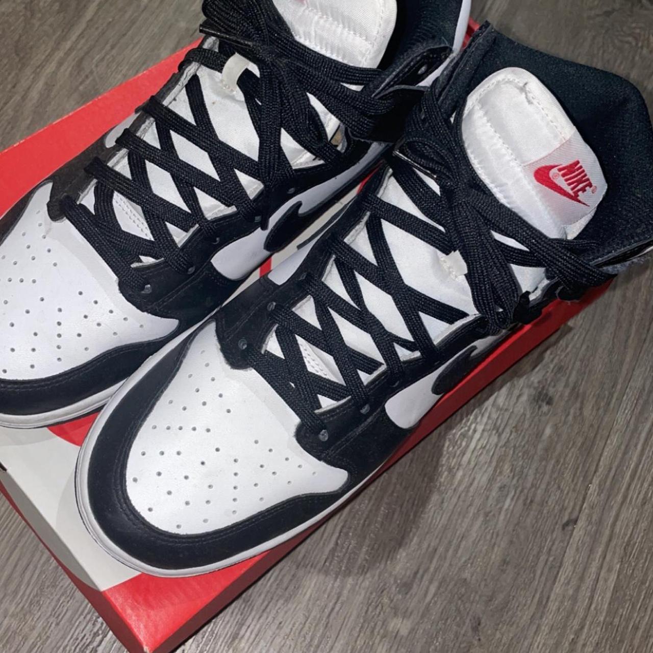 Nike Dunk High Panda Retro Worn 3-4 times Good... - Depop