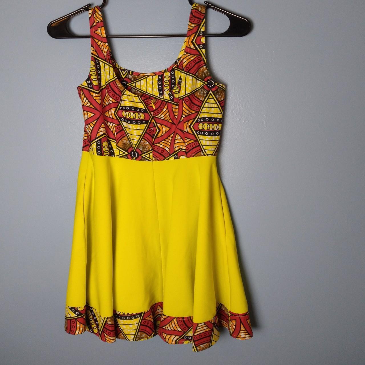 RuvaAfricWear red and yellow sundress. Has two... - Depop
