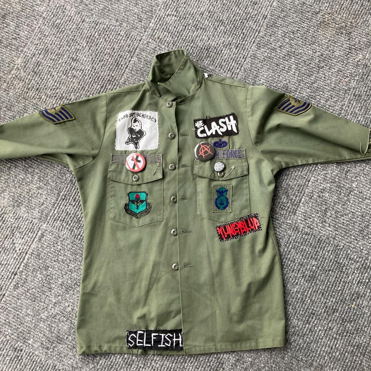 Punk rock army jacket - Depop