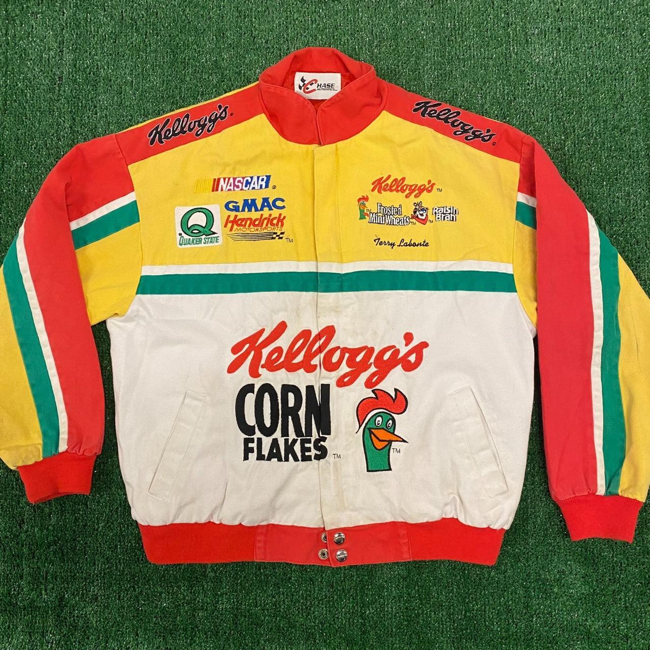 Corn Flakes Vintage 90s NASCAR Racing Jacket Size:... - Depop