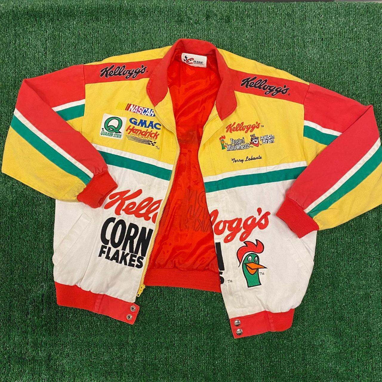 Corn Flakes Vintage 90s NASCAR Racing Jacket Size:... - Depop