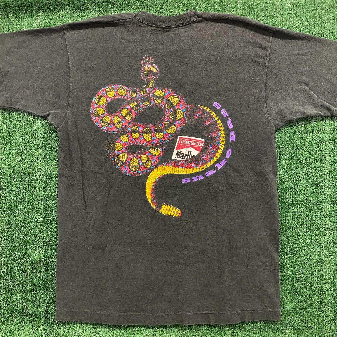Marlboro Snake Pass Vintage 90s T-Shirt Size:... - Depop
