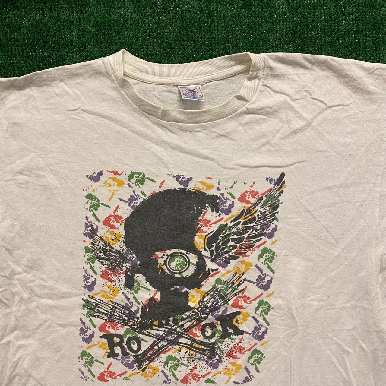 Rock Skull Vintage Grunge Punk T-Shirt Size:... - Depop