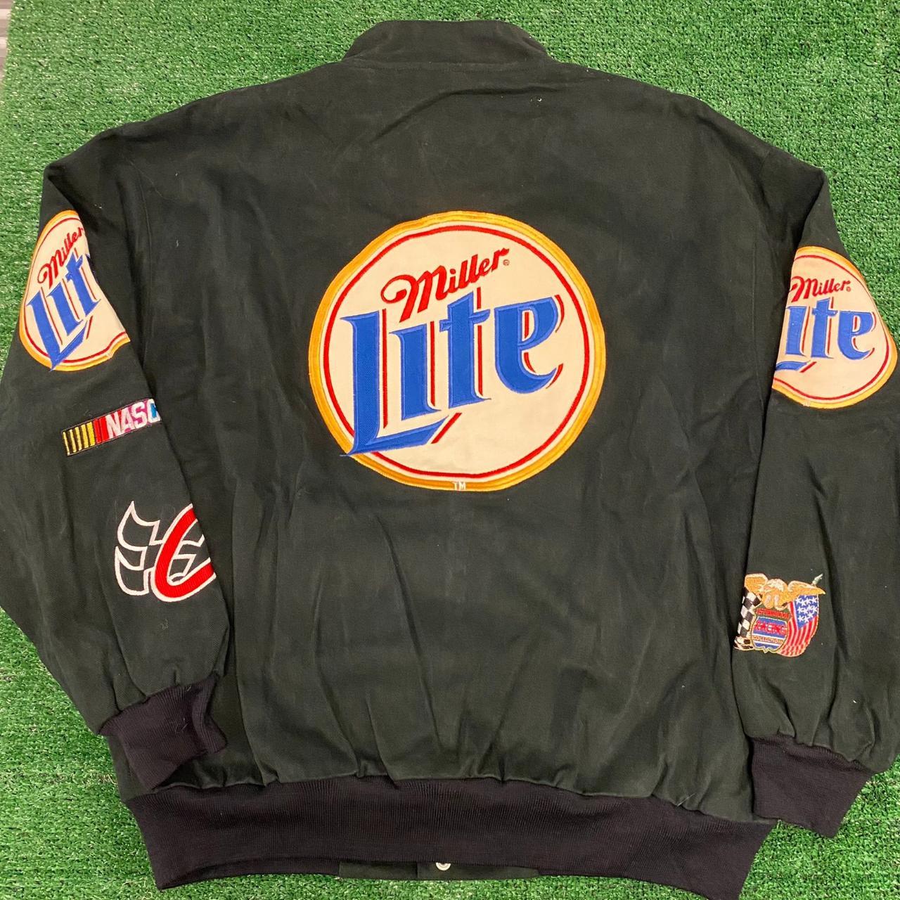 Miller Lite Vintage NASCAR Racing Jacket Size:... - Depop