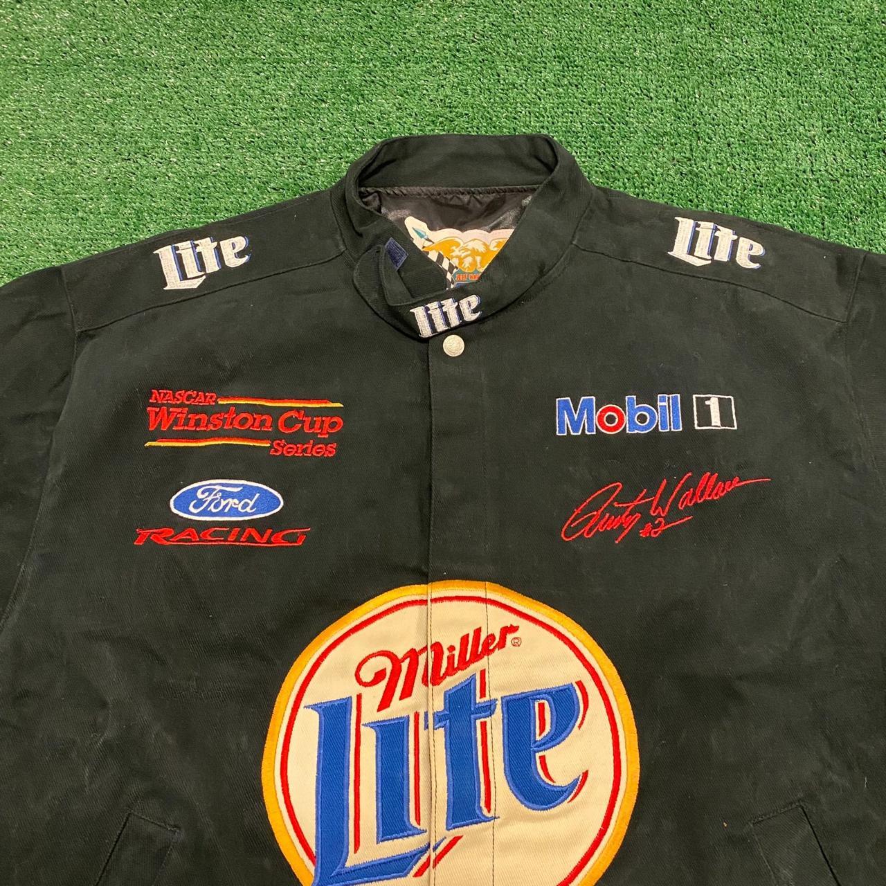 Miller Lite Vintage NASCAR Racing Jacket Size:... - Depop