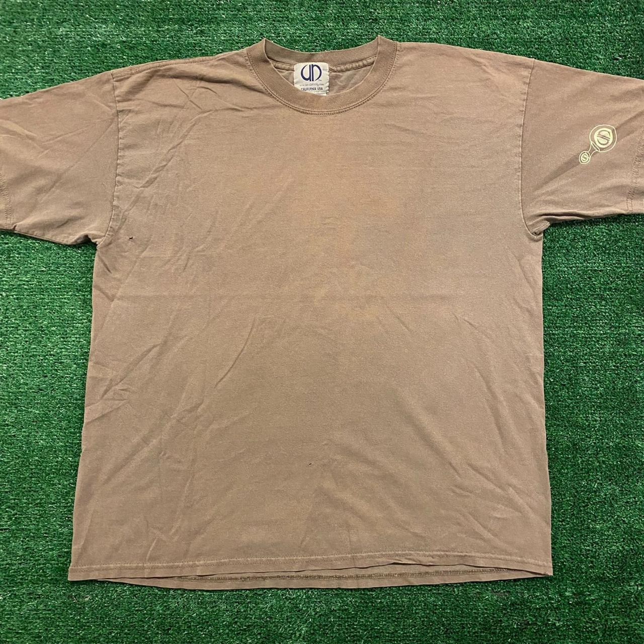 Brown Basic Simple Vintage 90s T-Shirt Size:... - Depop