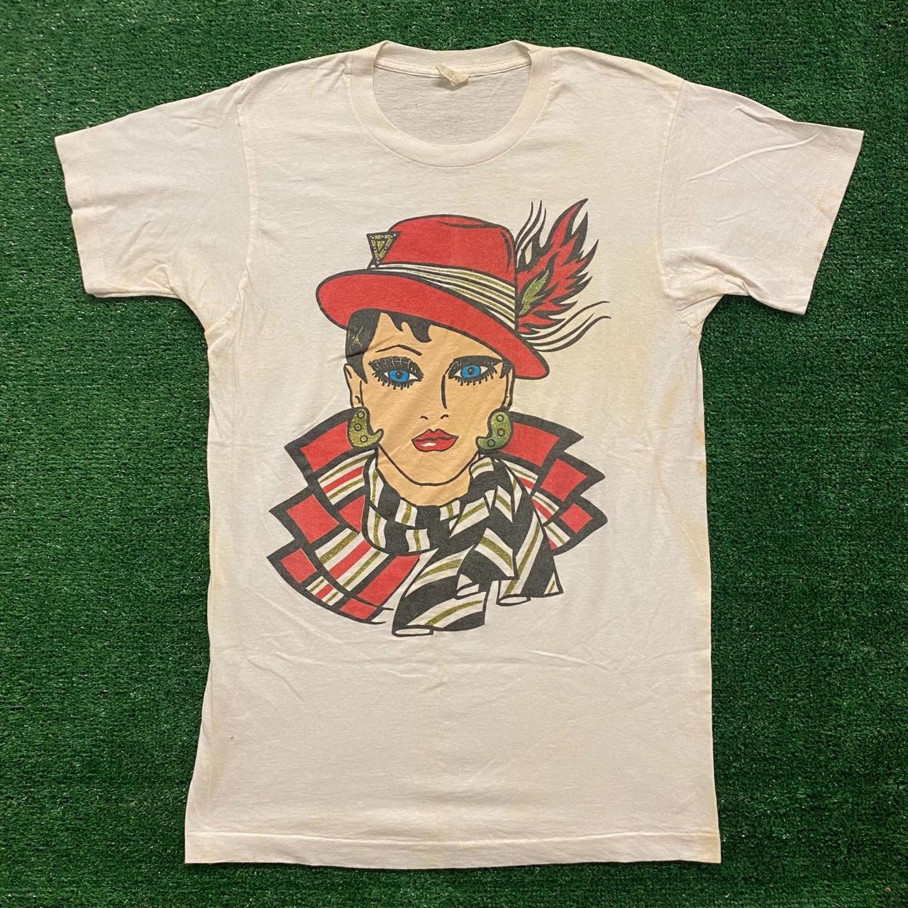 Lady in Red Vintage 90s Grunge Punk T-Shirt Size:... - Depop