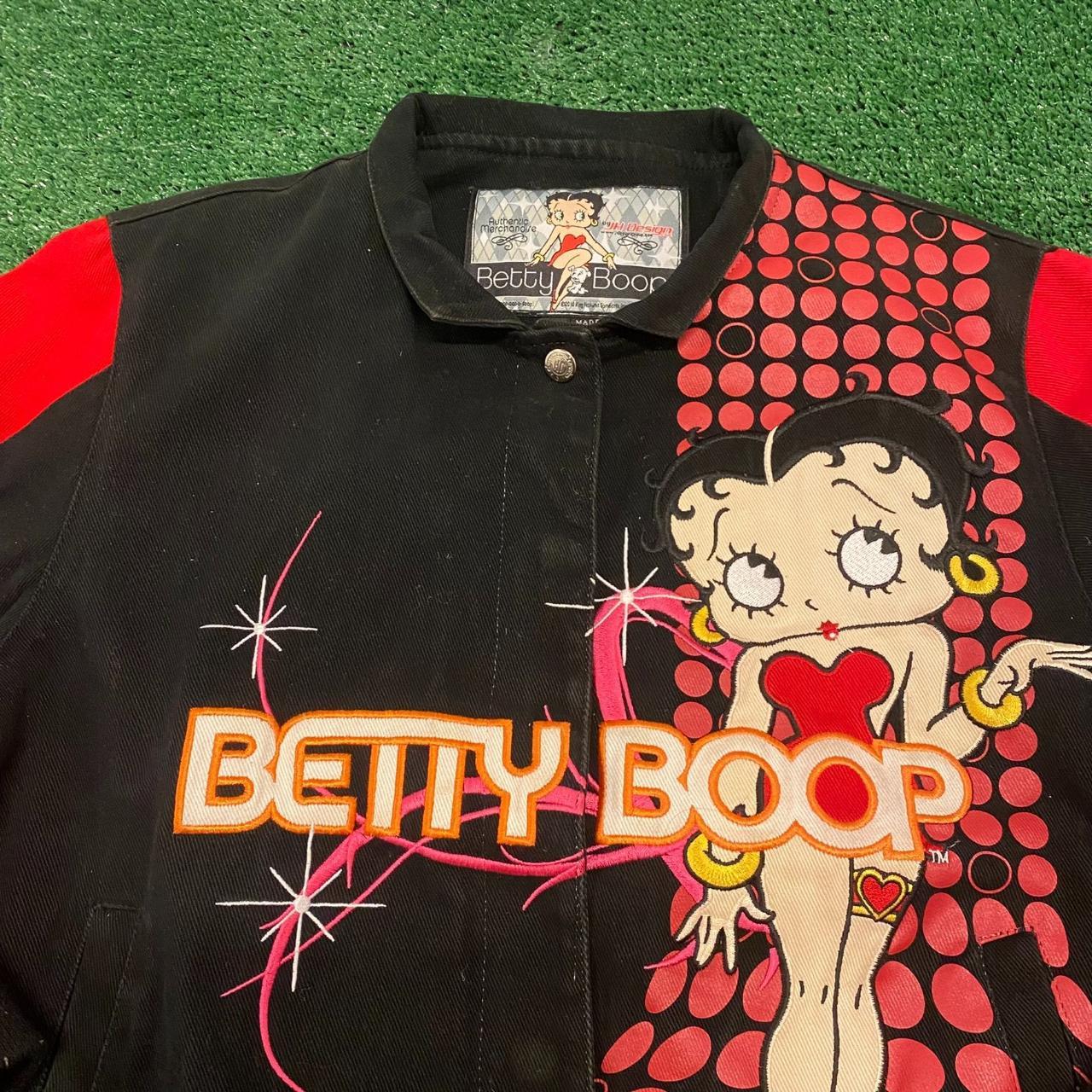 Betty Boop Vintage Y2K Racing Jacket Size: M Chest:... - Depop
