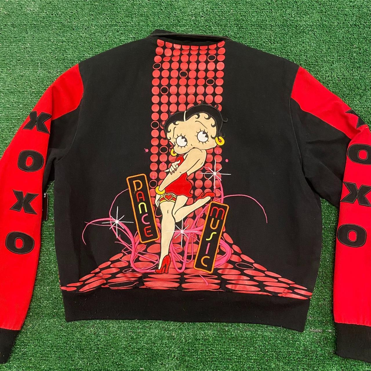 Betty Boop Vintage Y2K Racing Jacket Size: M Chest:... - Depop