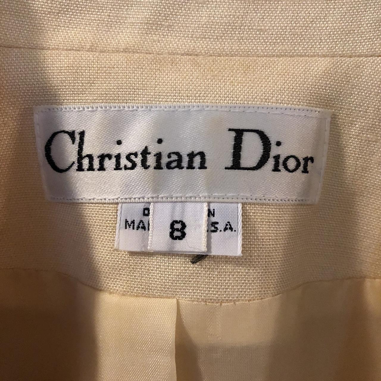 Rare Vintage Christian Dior soft butter yellow linen... - Depop