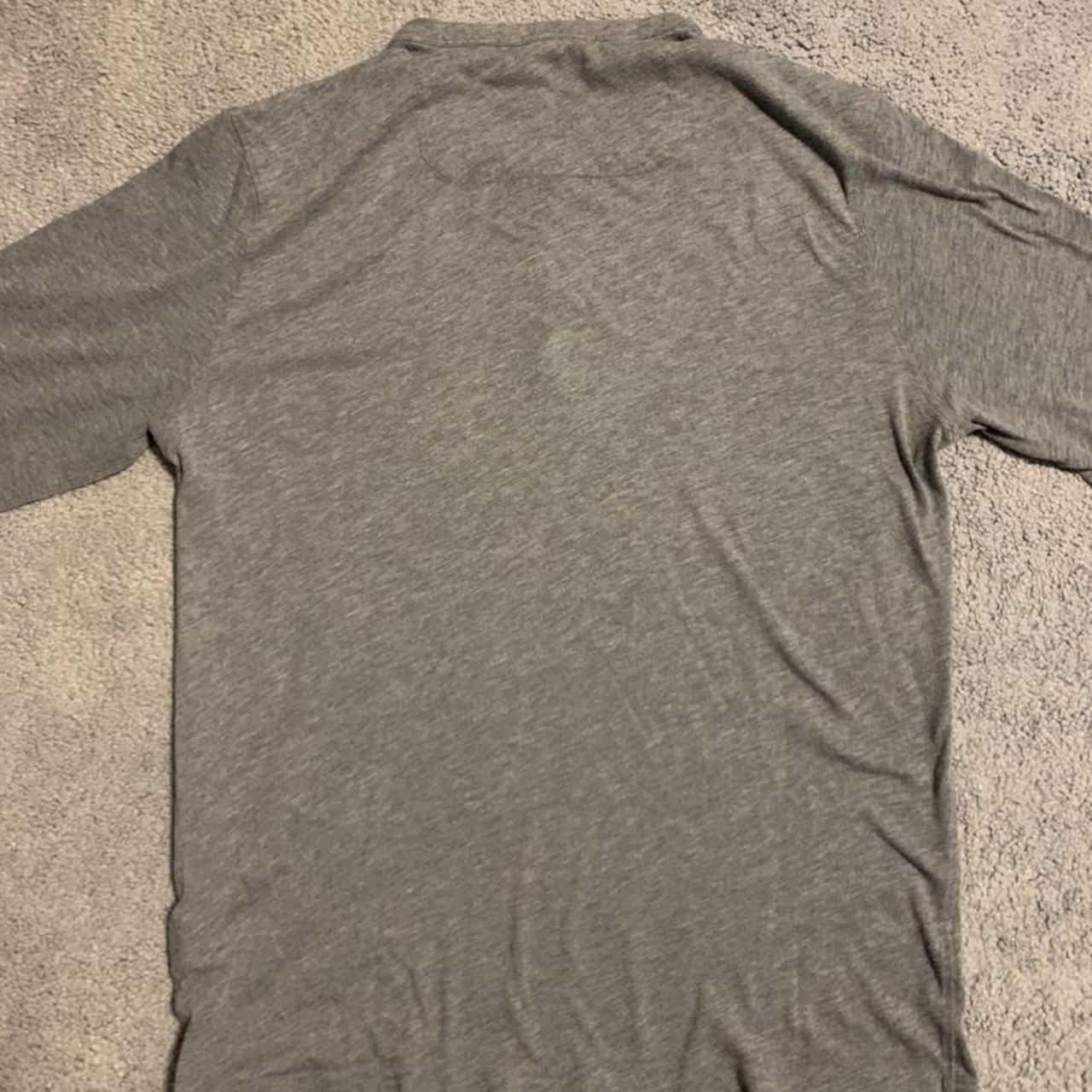 Grey/light blue Kenneth Cole henley Size mens... - Depop