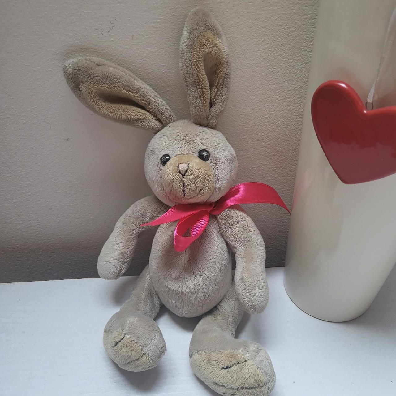 Vintage Cute 8" Tall Bunny Rabbit Soft Plush Toy... - Depop