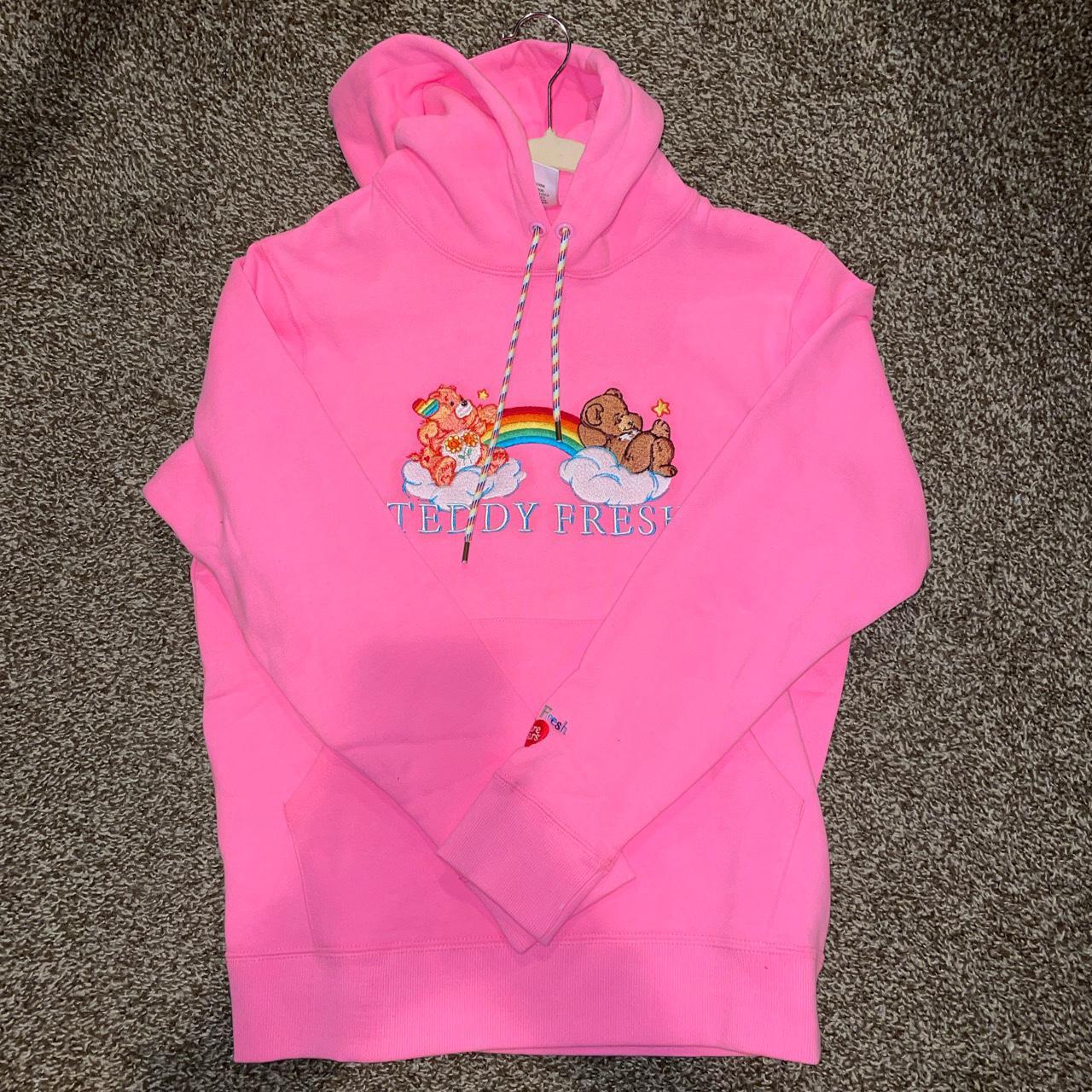 Teddy Fresh Women's Pink Hoodie | Depop