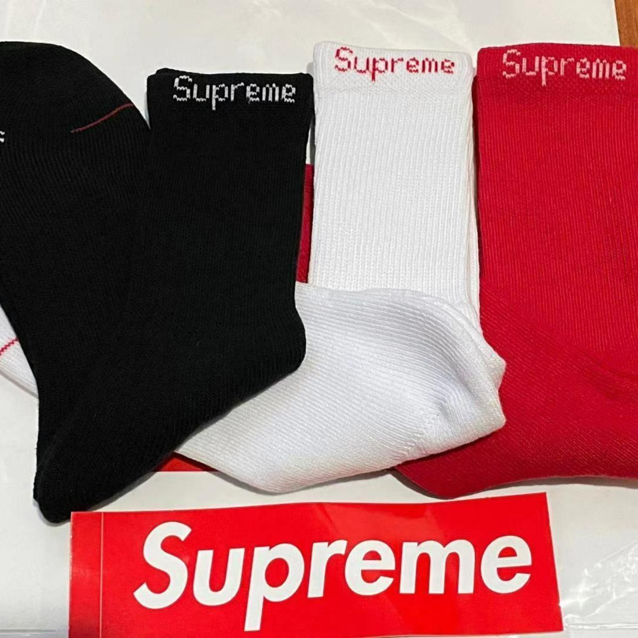 Supreme With Red Supreme Label Socks-All Color- (ONE... - Depop