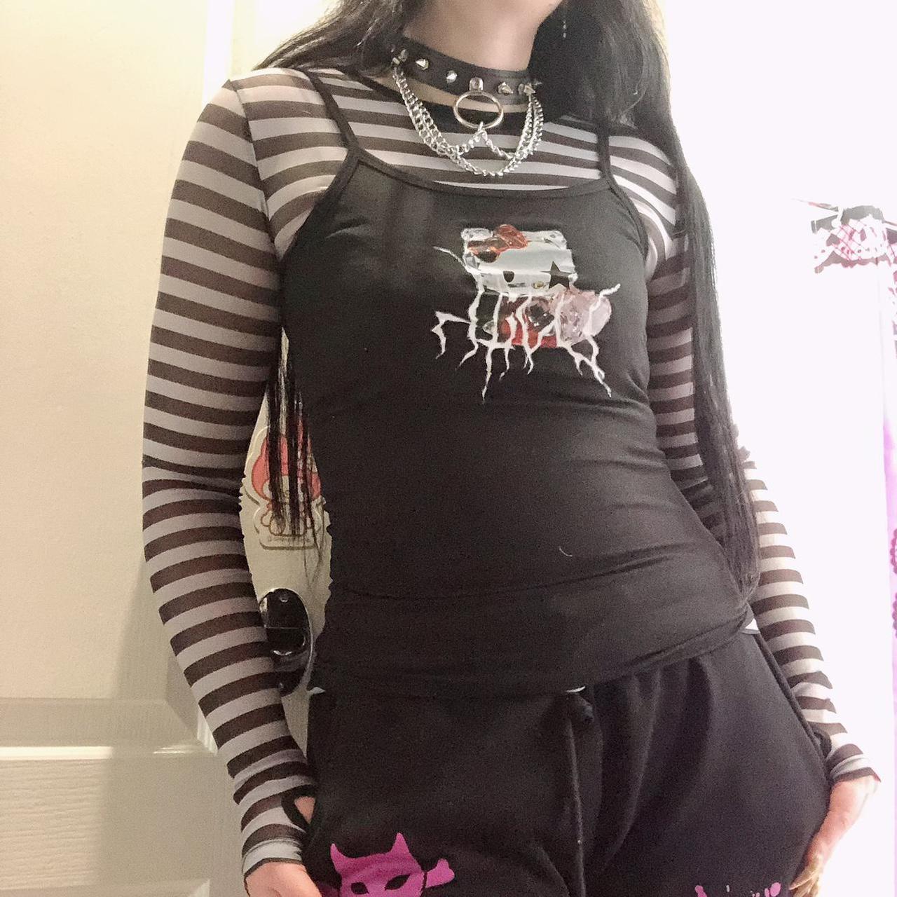 Demonic abstract hello Kitty tank top in XS 30cm... - Depop