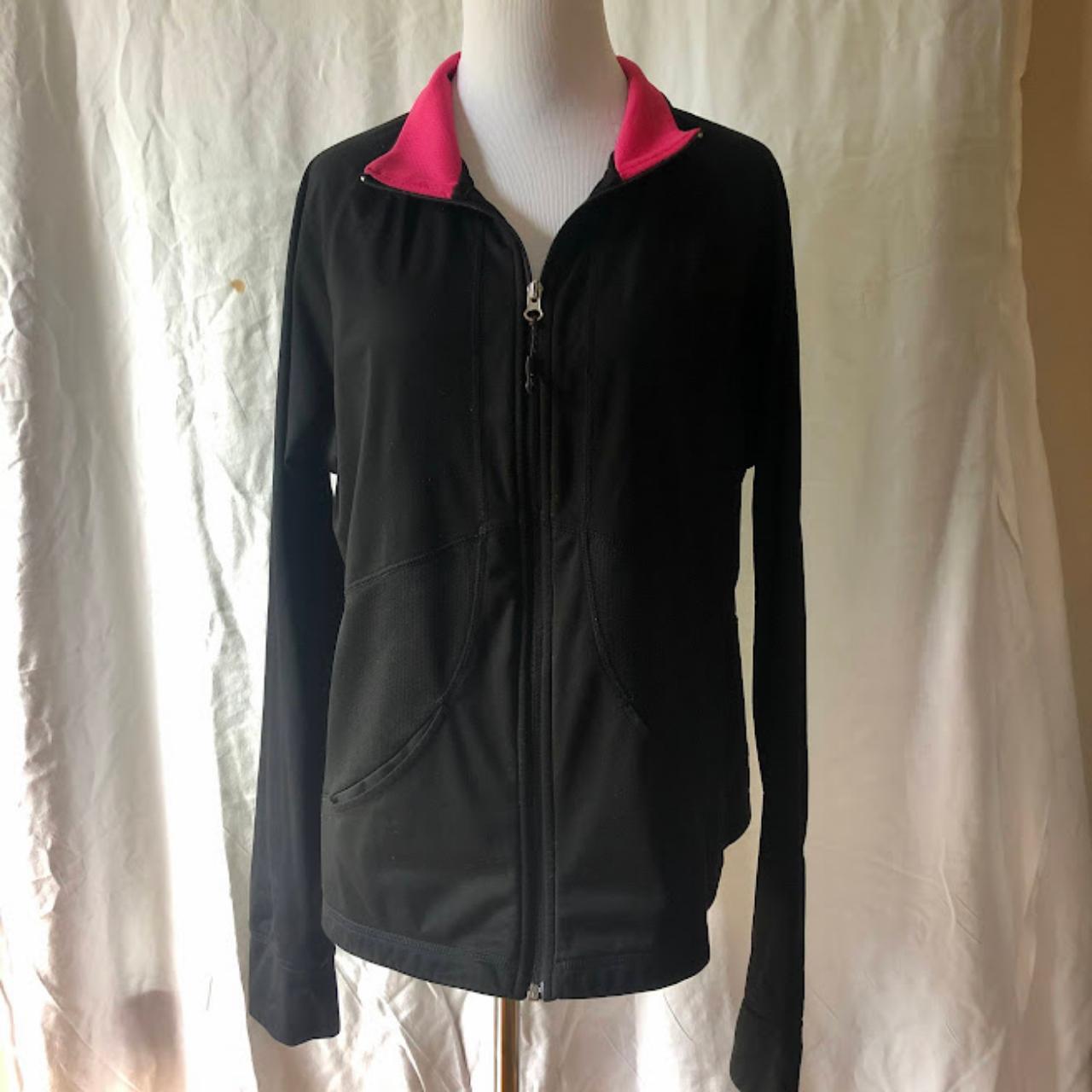 Danskin Now Black Zip Jacket w/ Thumb Holes Size:... - Depop