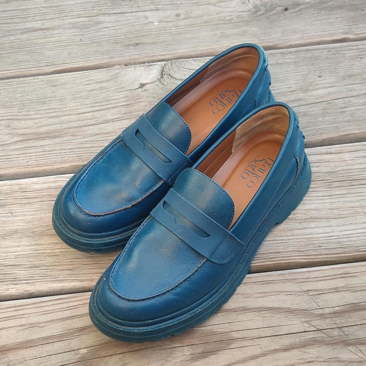 Chunky Blue Loafers Pre-owned slip-on Reza loafers.... - Depop