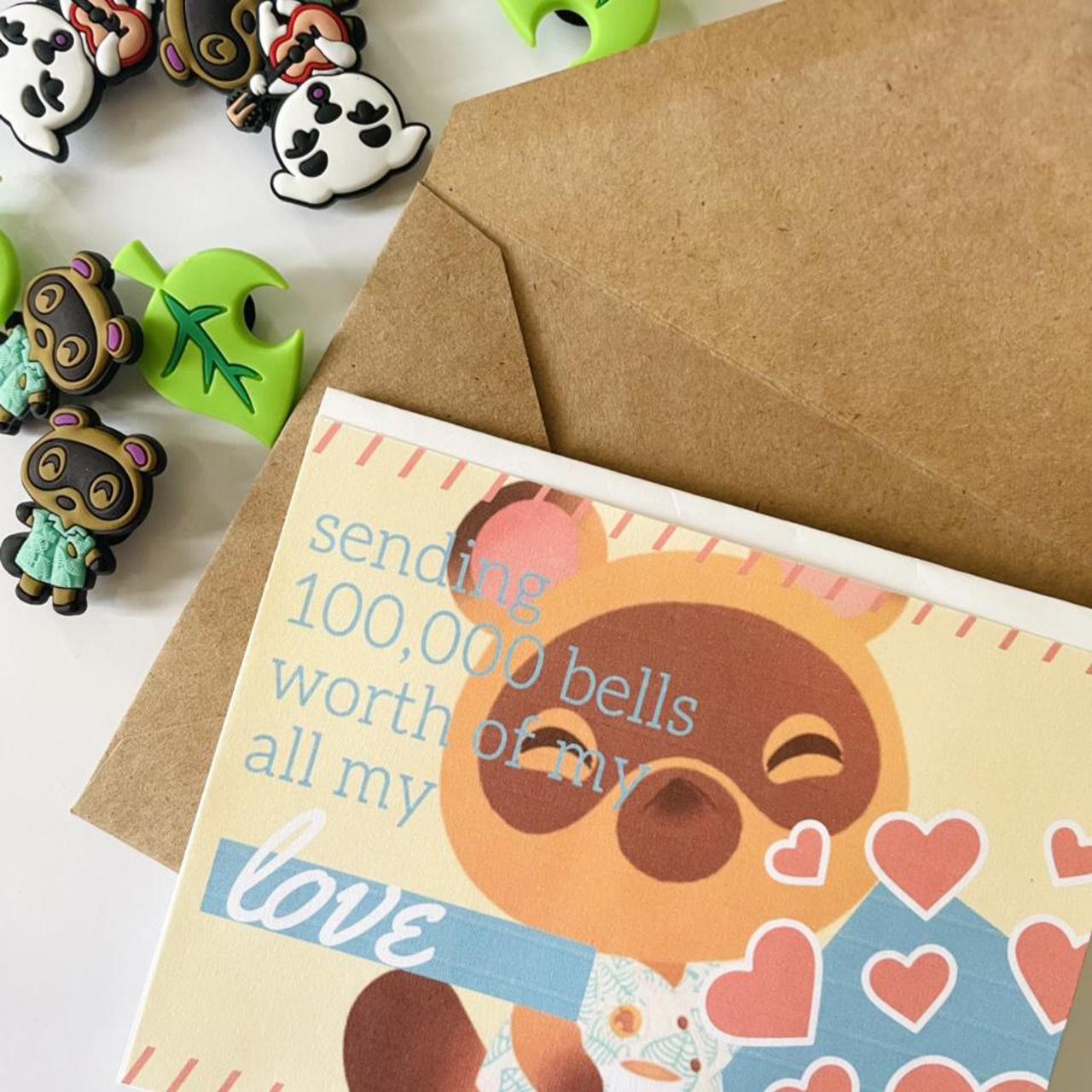 Animal crossing Valentine’s Day gift cards, note... - Depop