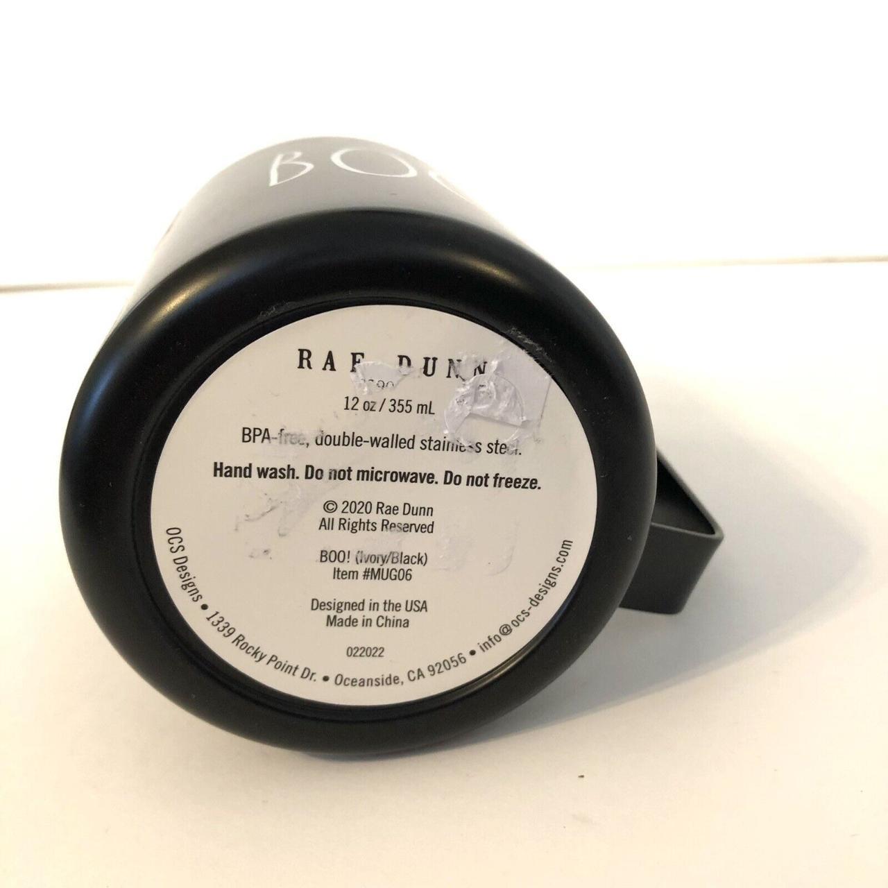 Rae Dunn Boo! Black White LL Stainless Steel Mug Lid... - Depop
